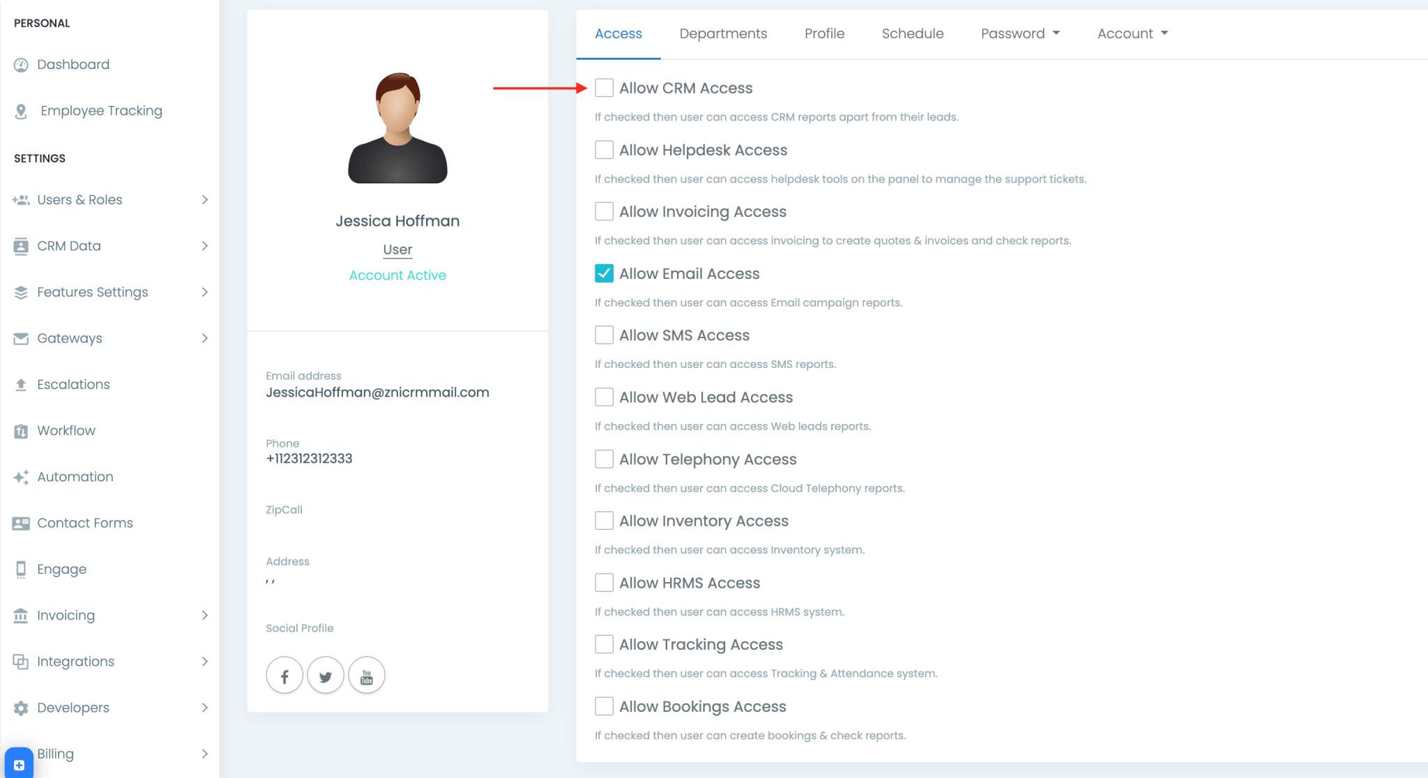 How to add a new user in CRM? - ZNICRM Guide