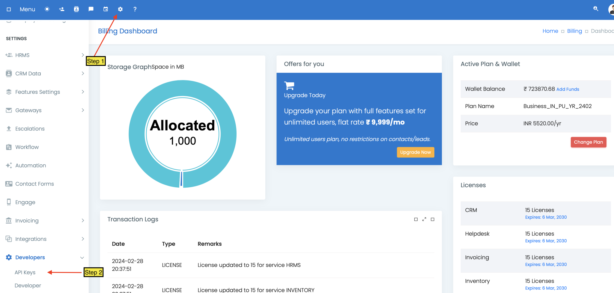 How To Generate API Key For CRM - ZNICRM Guide